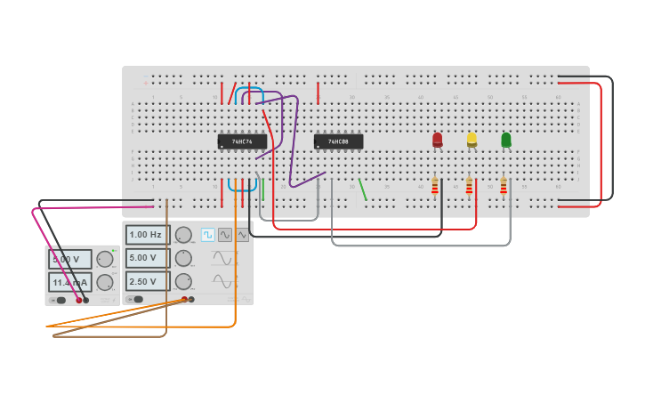 Circuit design Smart Traffic Light - Tinkercad