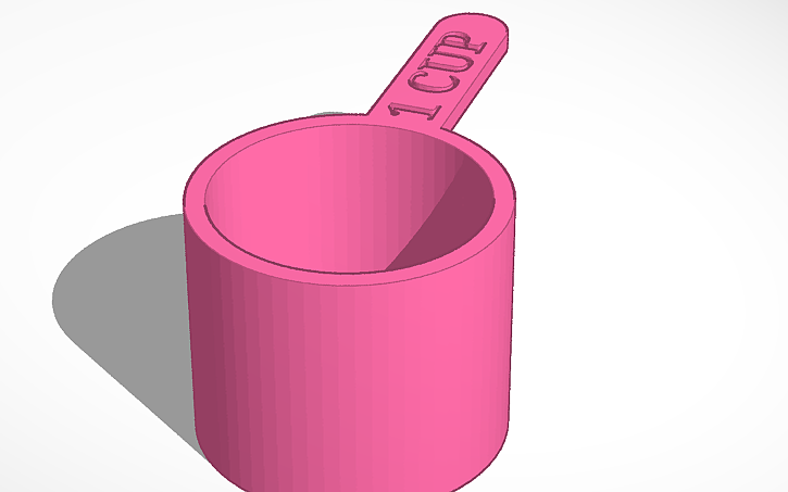 3D design measuring cup - Tinkercad