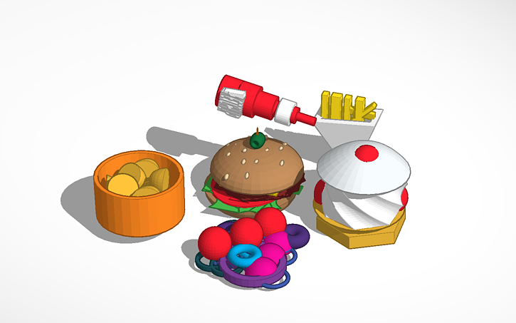 3D design fast food by simone pelle | Tinkercad