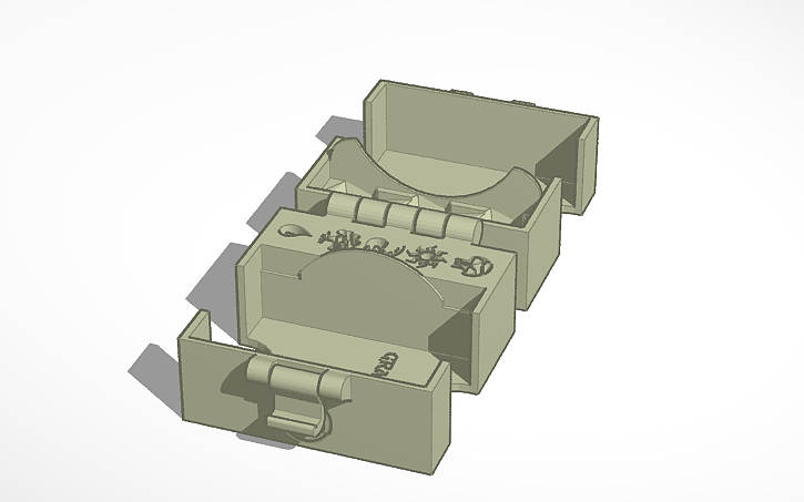 3D design mtg deck box commander - Tinkercad