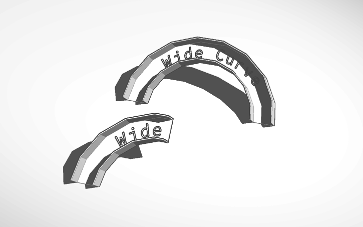 3D design Wide Curve | Tinkercad
