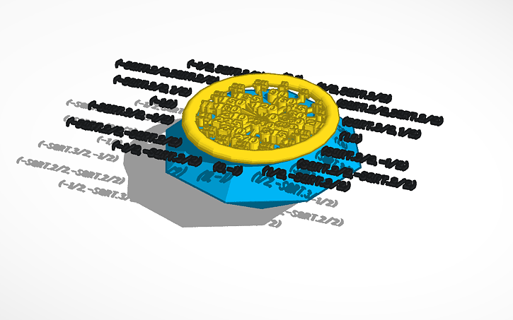 3D design Unit Circle - Tinkercad