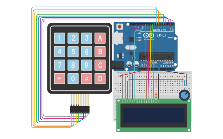 Arduino Lcd With Tinkercad Wires Arduino Circuit Design Arduino Lcd 8797