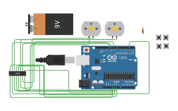 Circuit design ROBOTICS TASK - Tinkercad