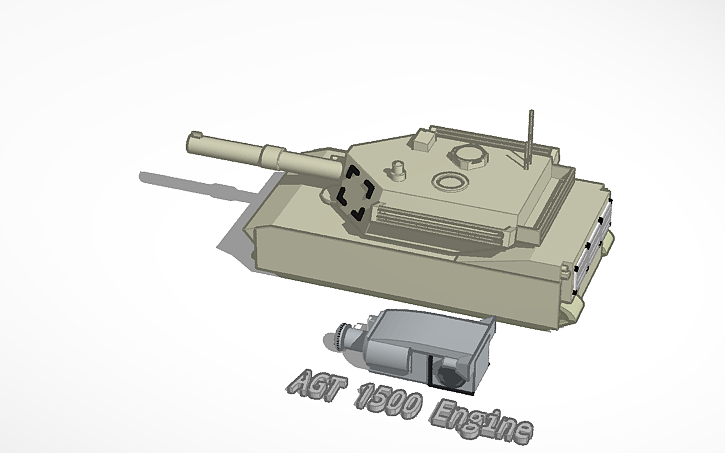 3D design M1A2 Abrams (1990) - Tinkercad