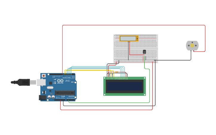 Circuit design ventilador | Tinkercad