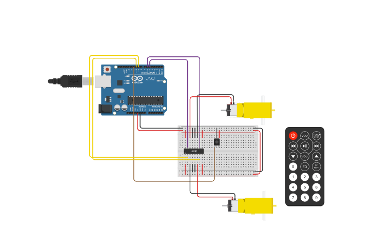 Circuit Design Ir Controlled Car Tinkercad 