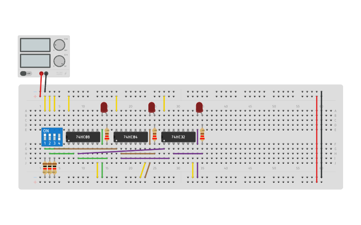 Circuit design Laboratory Task 1 (Combinational Logic Circuit) | Tinkercad