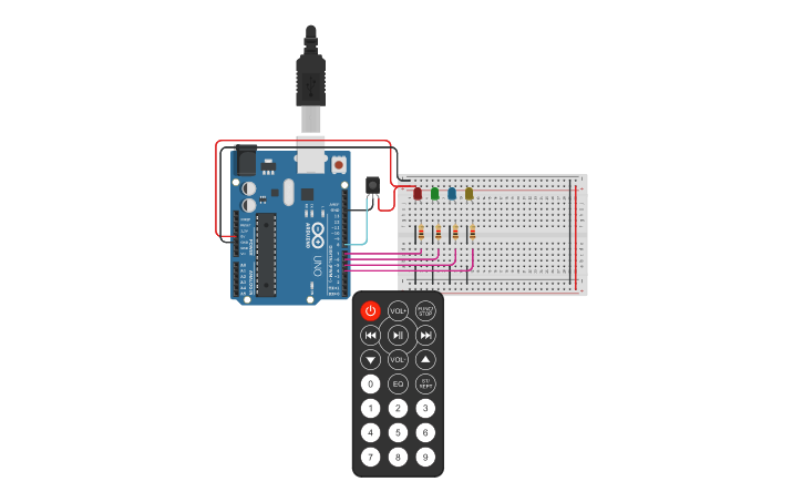 Circuit design IR Remote - Tinkercad