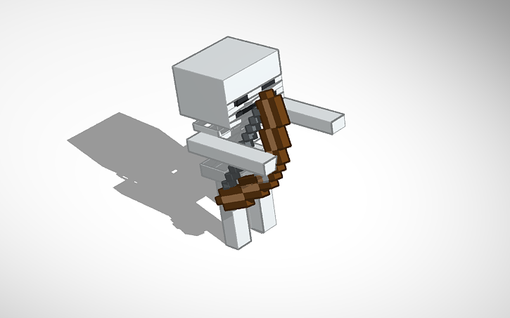 3D design Minecraft Skeleton - Tinkercad
