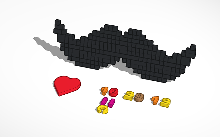 3D design Copy of Batman Mustache | Tinkercad