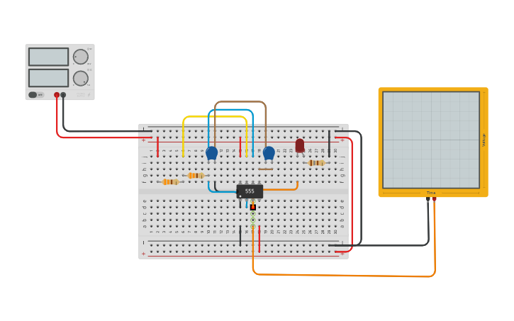 Circuit design 555-Timer - Tinkercad