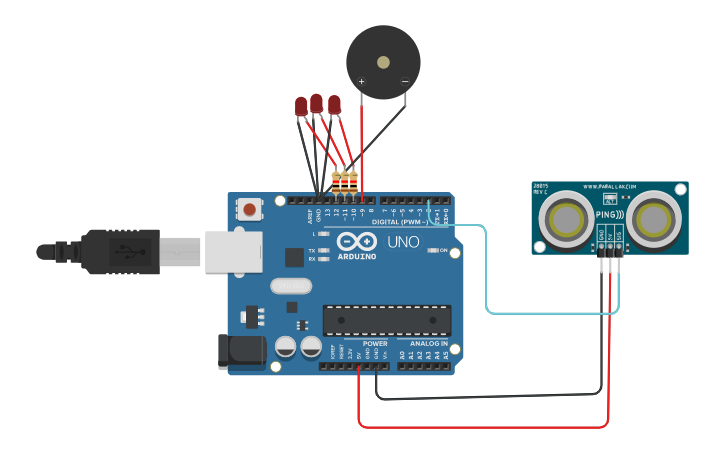 Circuit design Car parking system using Arduino and Ultrasonic Sensor ...