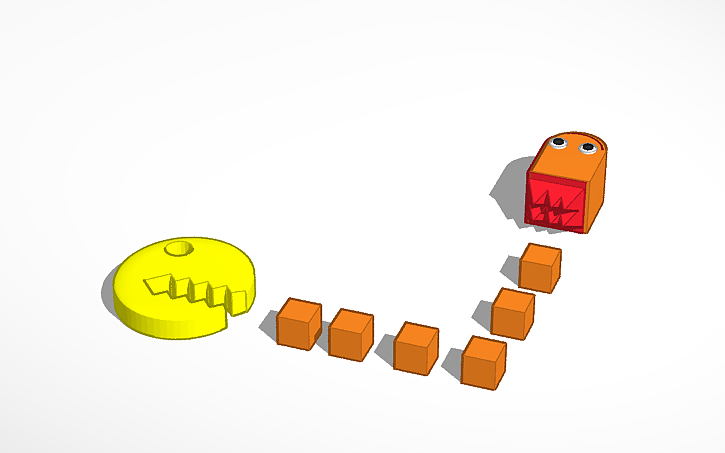 3D design Pacman - Tinkercad