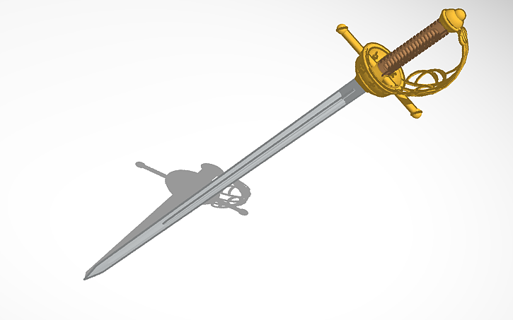 3D design Fantasy Rapier - Last Dance | Tinkercad