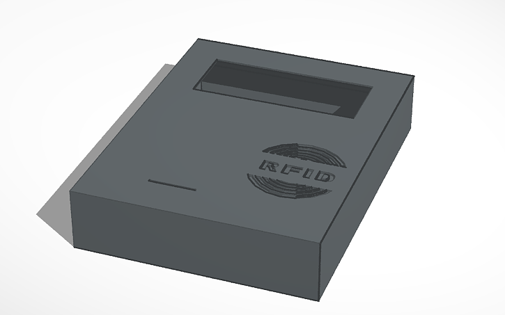 3D design Rfid CASE (Display 20x4, Rfid, 4x4keymap) Arduino Access Control - Tinkercad