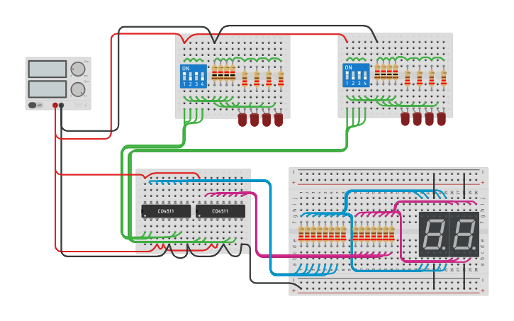 Circuit Design Bcd To 7 Segment Tinkercad