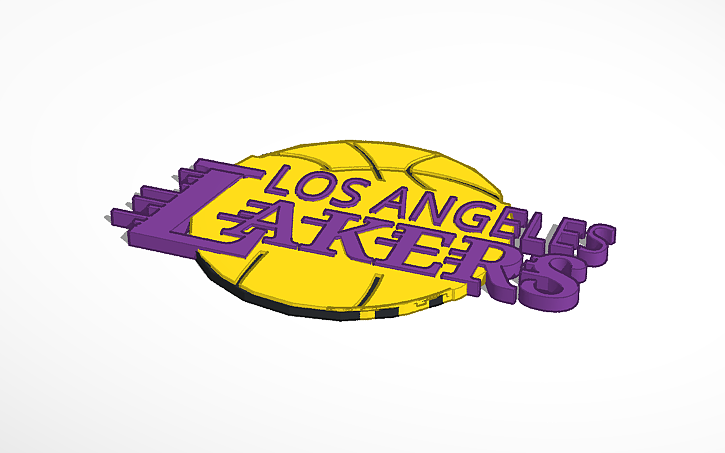 3D design lakers logo - Tinkercad