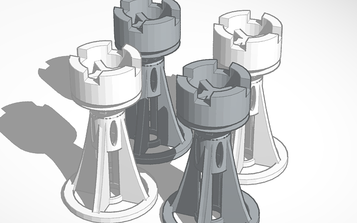 3D design Rooks (Chess Set II) | Tinkercad