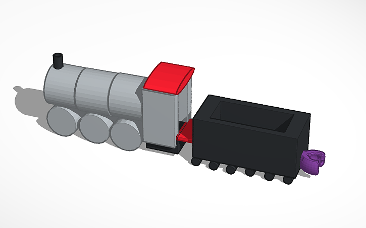 3D design steam train - Tinkercad