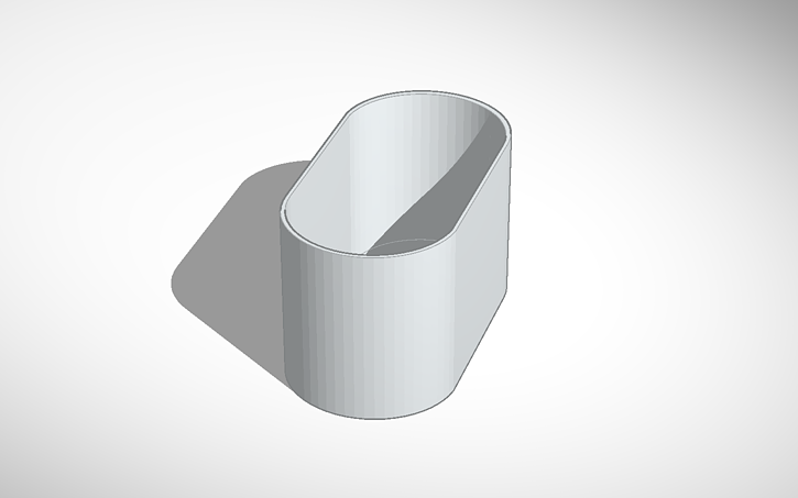 3D design oval planter - Tinkercad