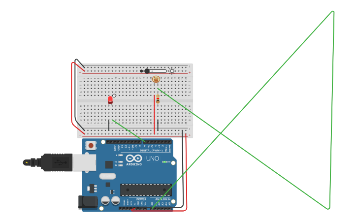 Circuit design photo resistor 3b 2 | Tinkercad