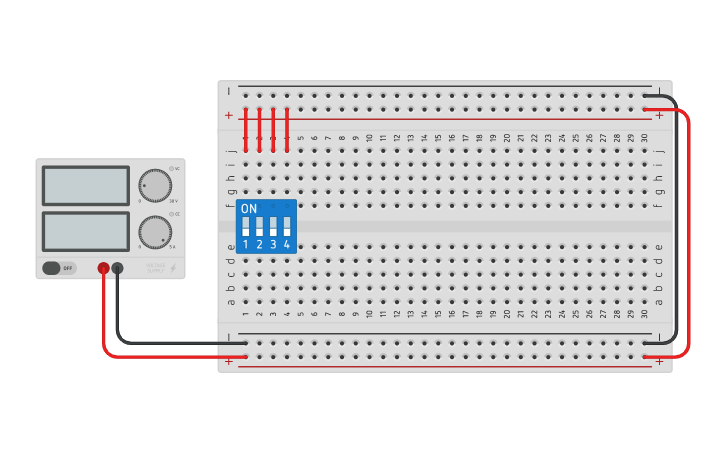 Circuit design Template for 4 variables (small) - Tinkercad