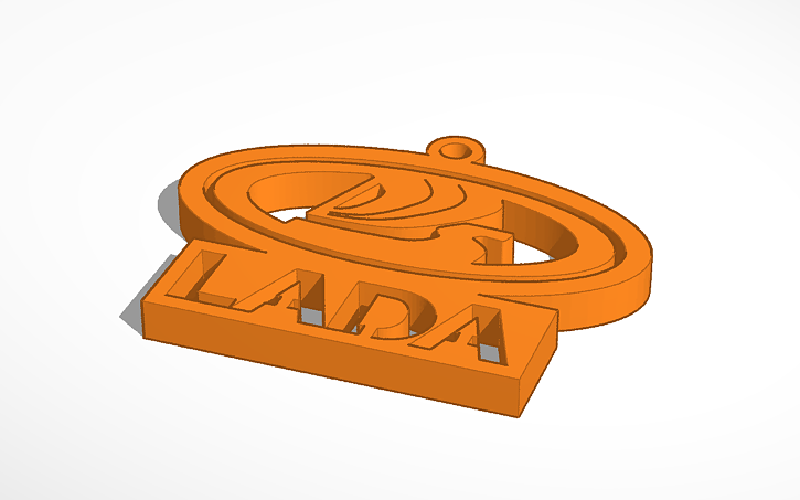 3D design Lada keychain - Tinkercad