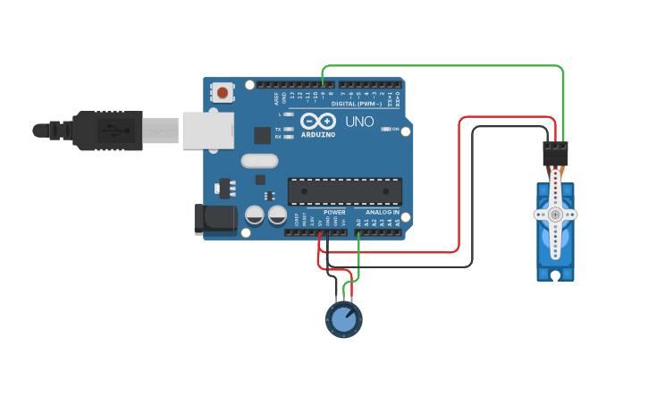 Circuit Design Severo Motor Tinkercad
