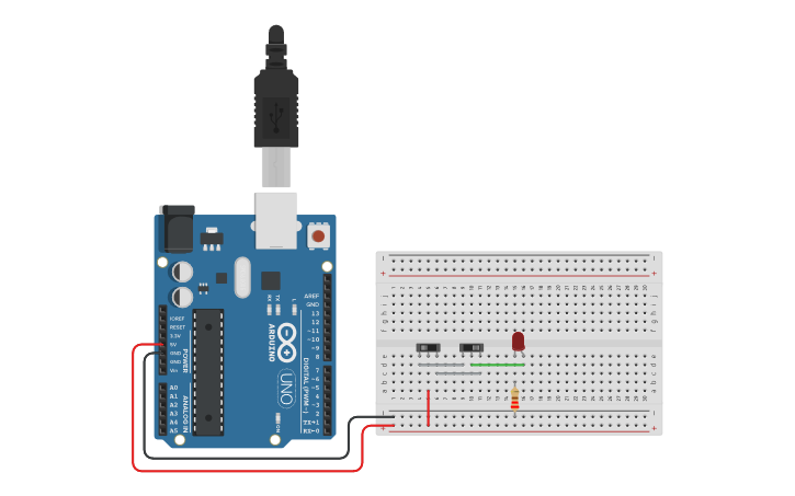 Circuit design Práctica 3: luz conmutada. | Tinkercad
