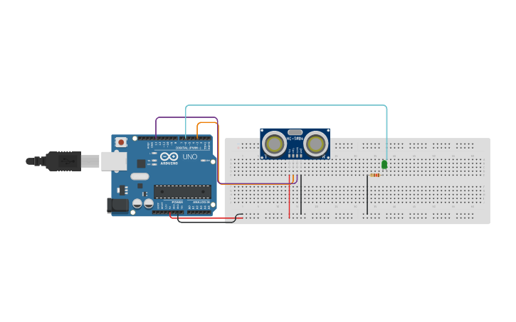 Circuit design Automatic LED light | Tinkercad