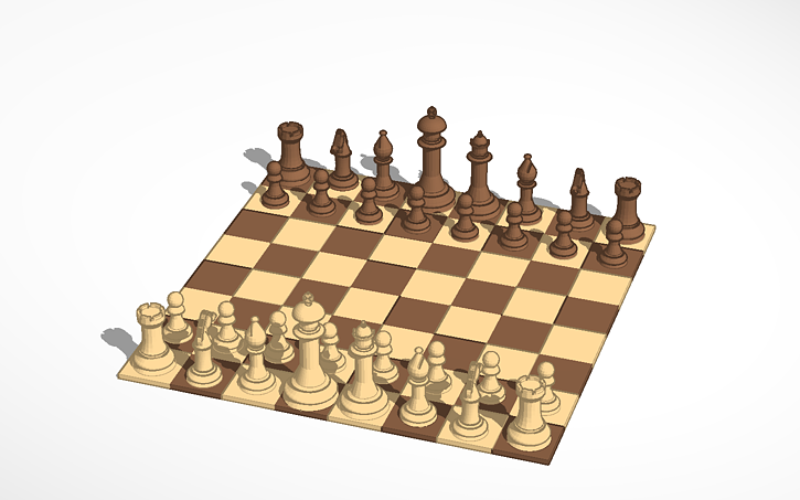3D design Chess Set - Tinkercad