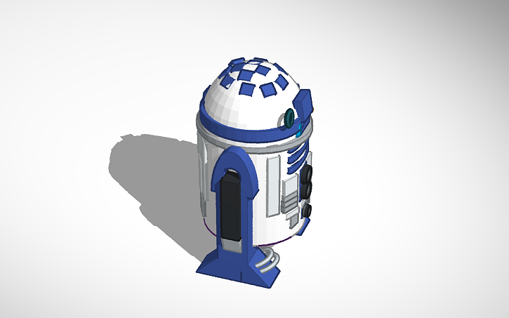 3D design R2-D2 - Tinkercad