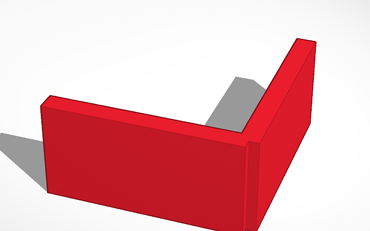 3D design raft corner walls - Tinkercad