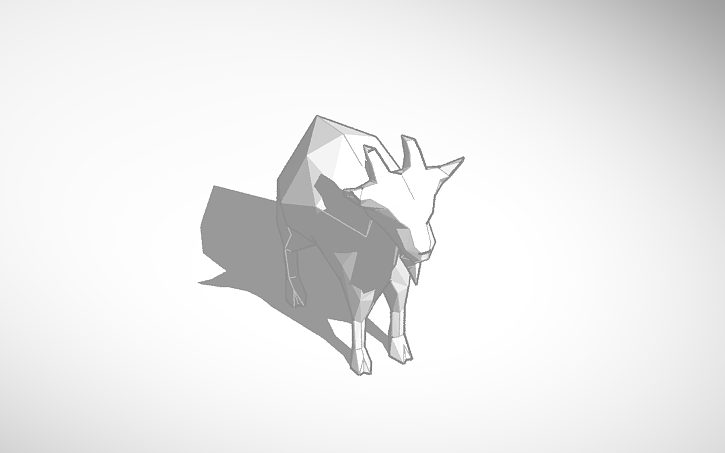 3D design goat - Tinkercad