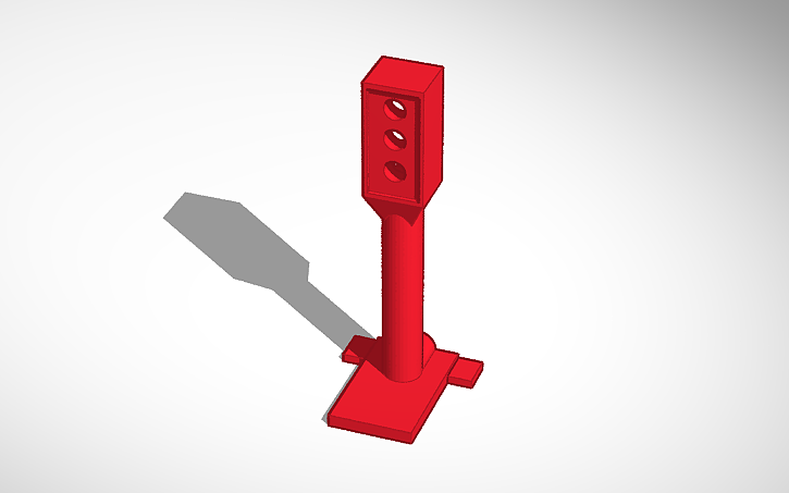 3D design traffic light - Tinkercad