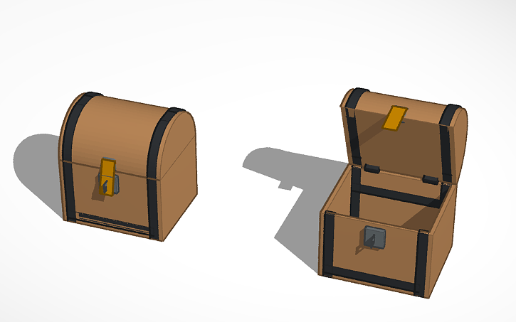 3D design Treasure Chest - Tinkercad
