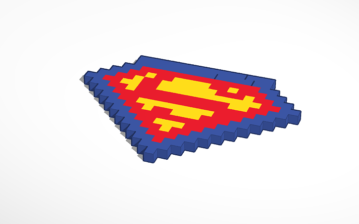 3d Design Superman Logo Tinkercad