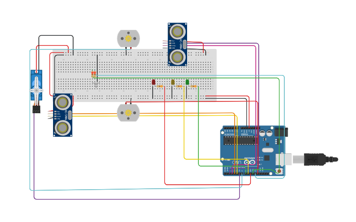 Circuit design Auto-Lavado - Tinkercad