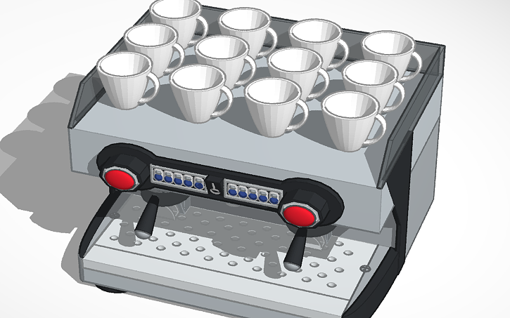 3D design COFFEE MACHINE - Tinkercad