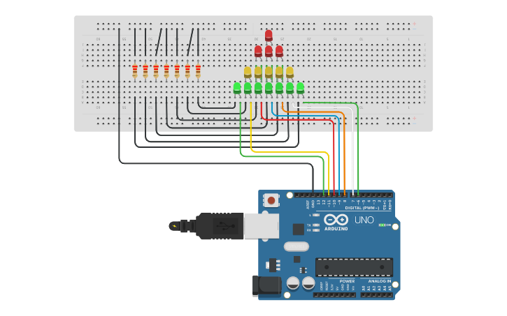 Circuit design ARVORE_Gustavo Freschi de Lima - Tinkercad