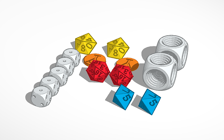 3D design Dice Variations - Tinkercad