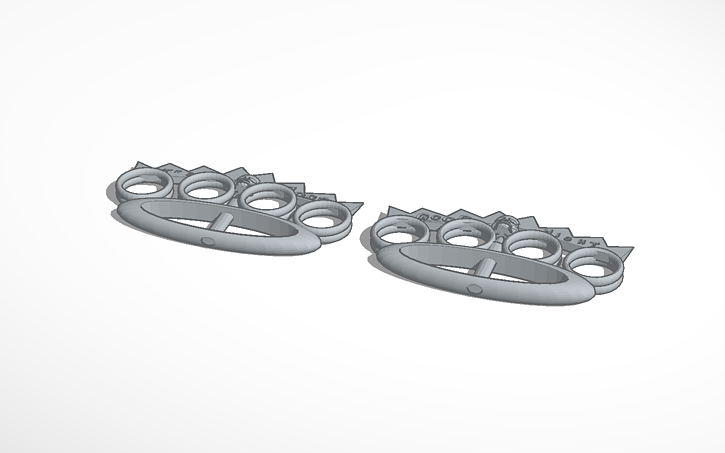 3D design brass nuckles - Tinkercad