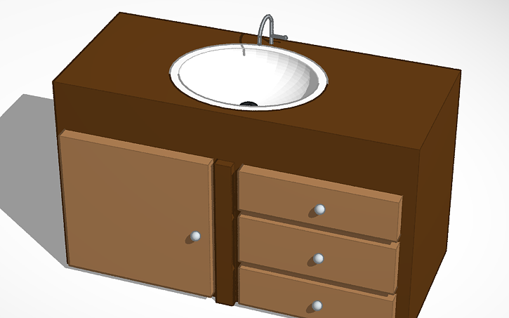 3D design Sink - Tinkercad