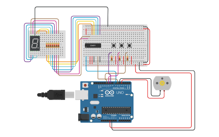 Circuit design Ascensor - Tinkercad