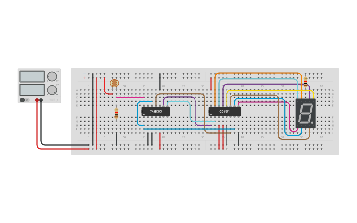 Circuit design 7 Segment Display by Aryendra | Tinkercad
