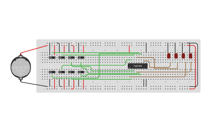 Circuit Design Activity 6 4 Bit Adder Tinkercad