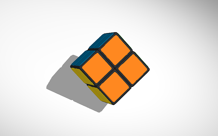 3D design 2x2x2 Rubics Cube - Tinkercad