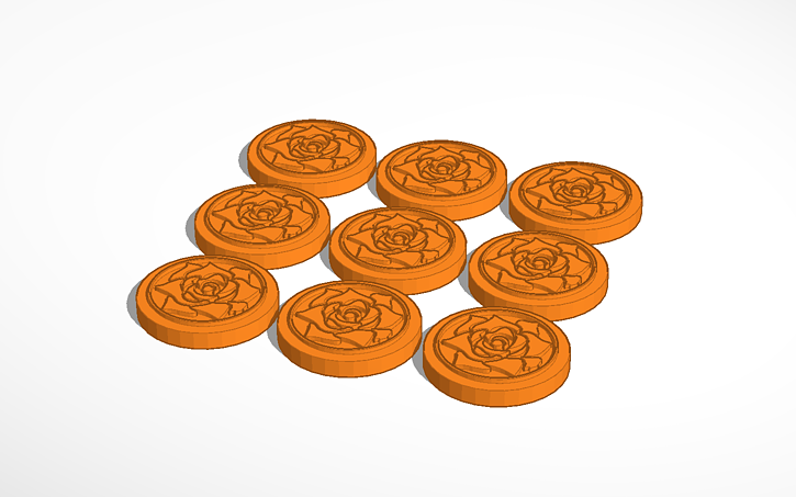 3D design 30mm Outcast Scheme Marker Malifaux - Tinkercad