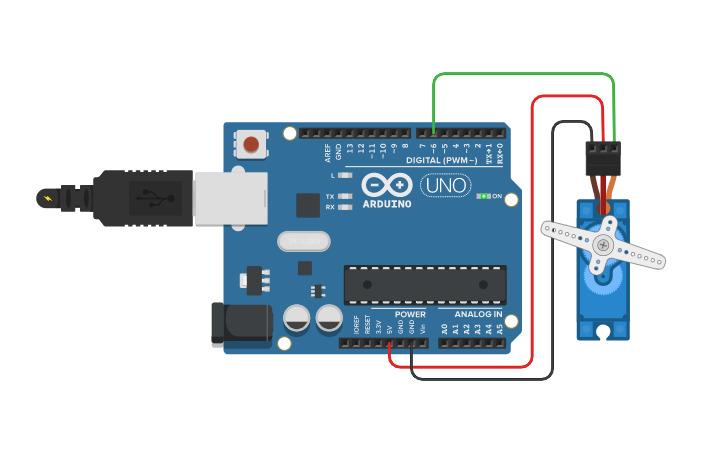 Circuit design Tutorial 8 - Microservo SG90 - Tinkercad